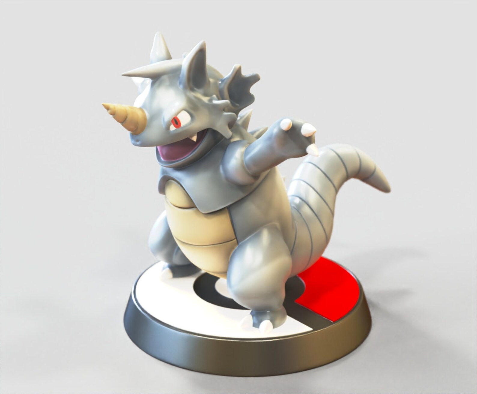 Rhydon Ground Pokemon Statue Figure Hand Painted 3D Printed Nintendo ...