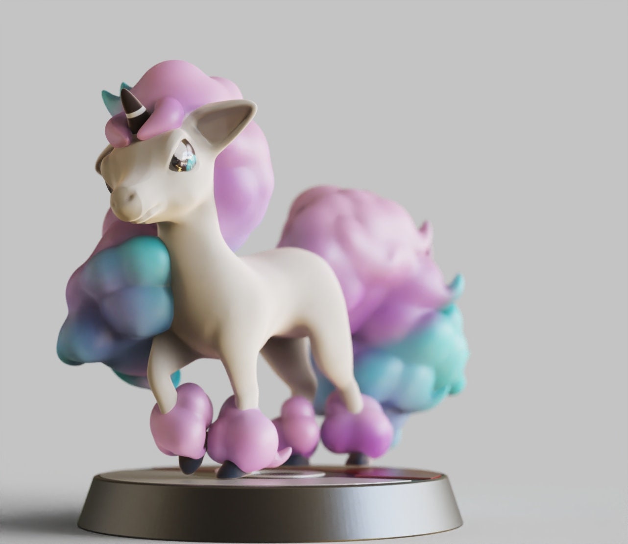 Alolan Galarian Ponyta Fire Pokemon Statue Figure Hand Painted 3D ...