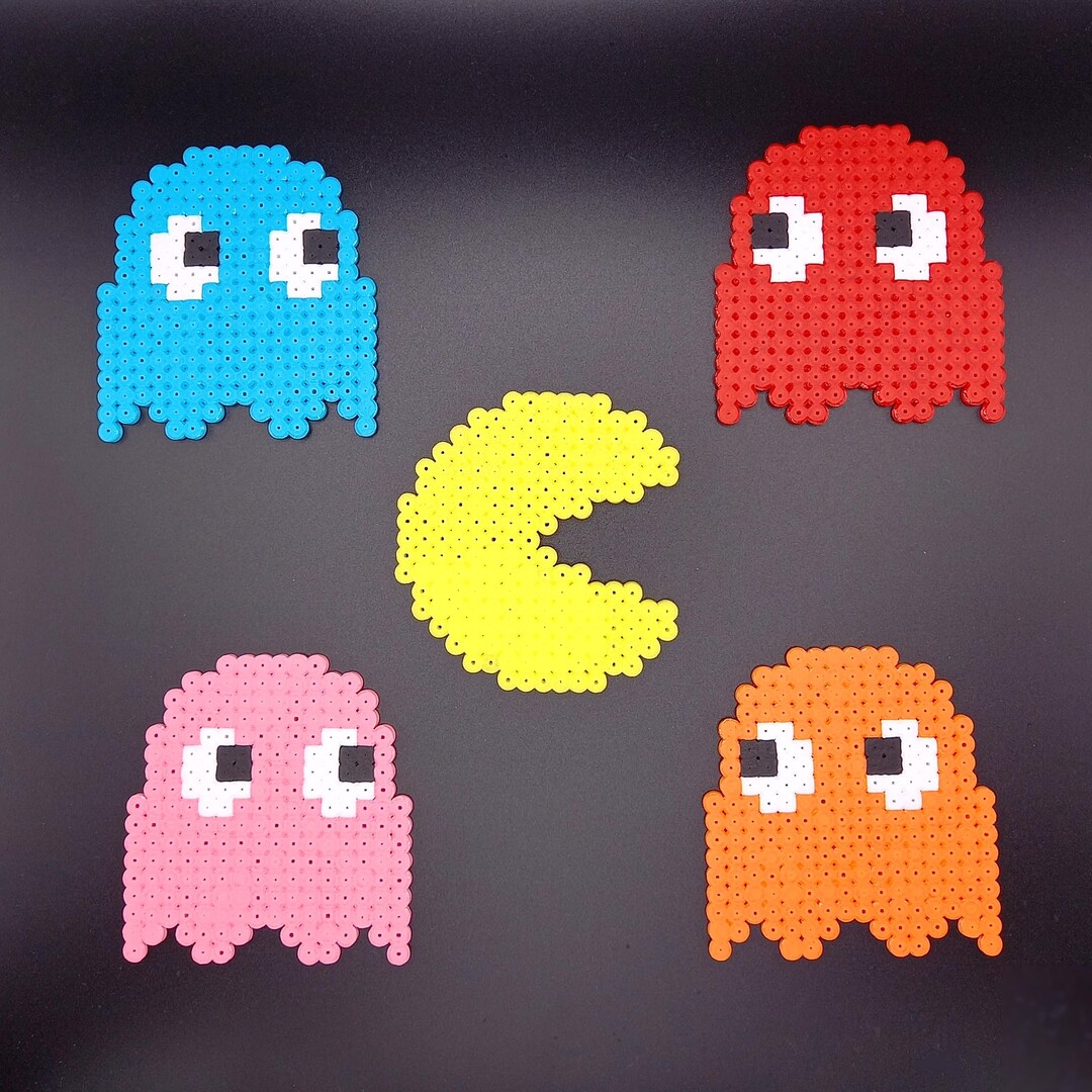 Pac-man Magnets Made From Iron-on Beads, Video Game Figures, Retro ...