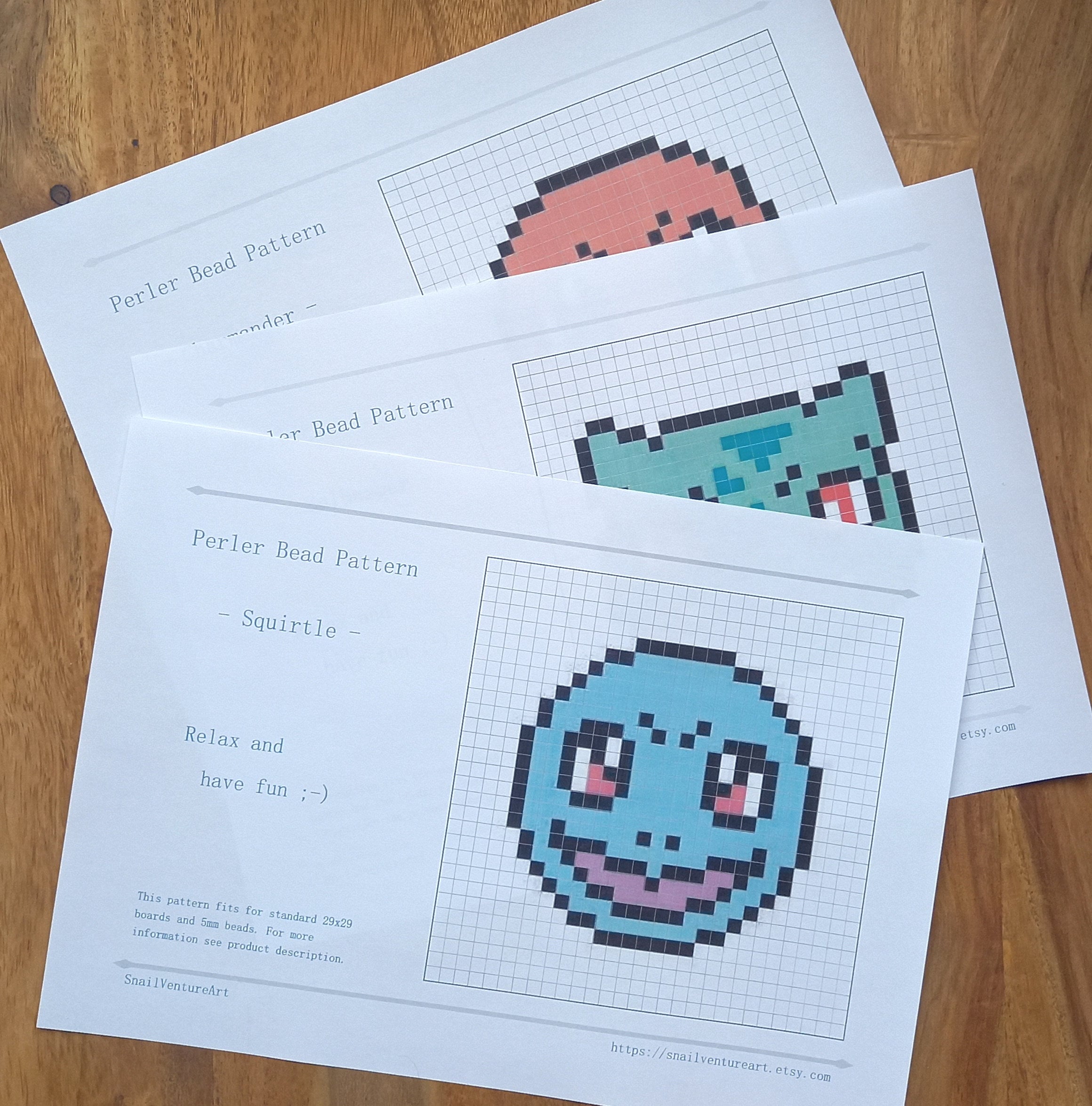 Perler Bead Pattern, Printable, Ironing Bead Templates, Digital File ...