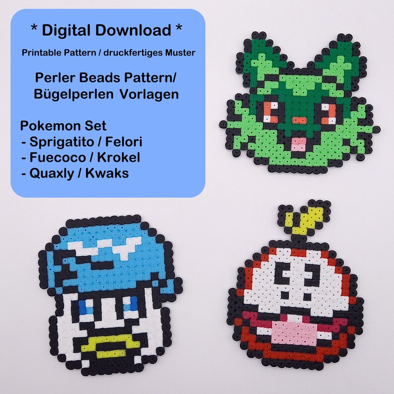 Perler Bead Pattern, Printable, Fuse Bead Templates, Digital File ...