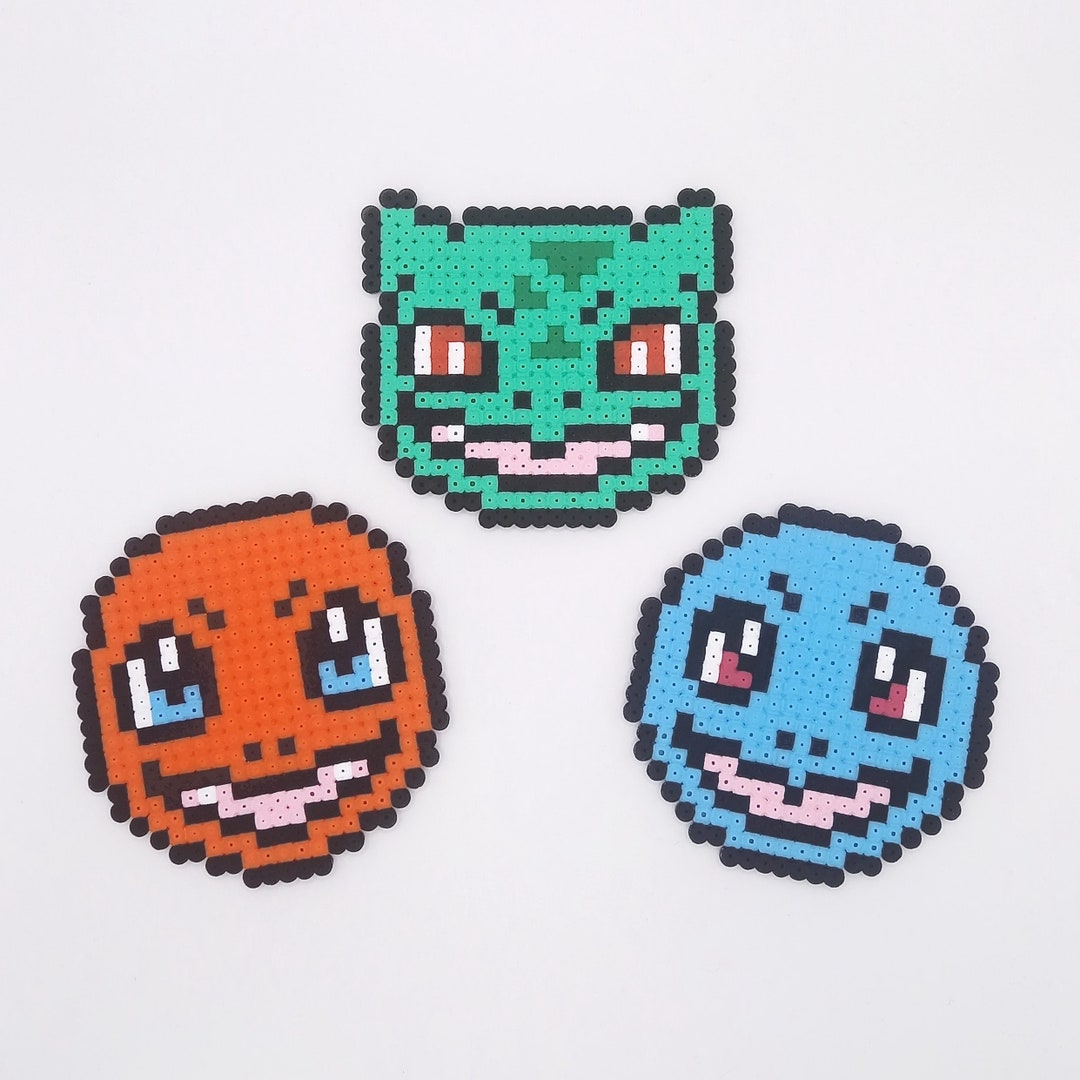Cute Pokemon Coasters Bulbasaur Charmander Squirtle Made of Iron Beads ...