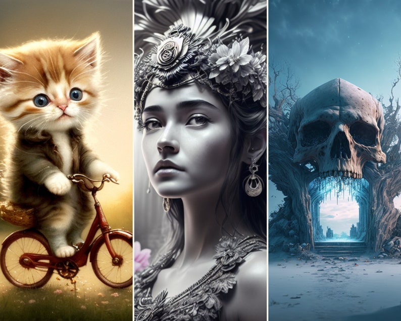 150 Midjourney High-quality AI Art Bundle: Large Ai-generated Digital ...