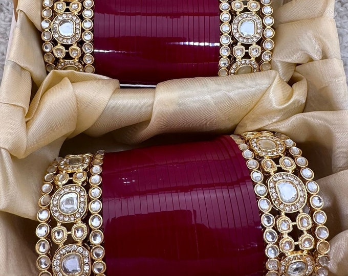 Punjabi Wedding Chooda for Brides Kundan Chooda for Women Punjabi ...