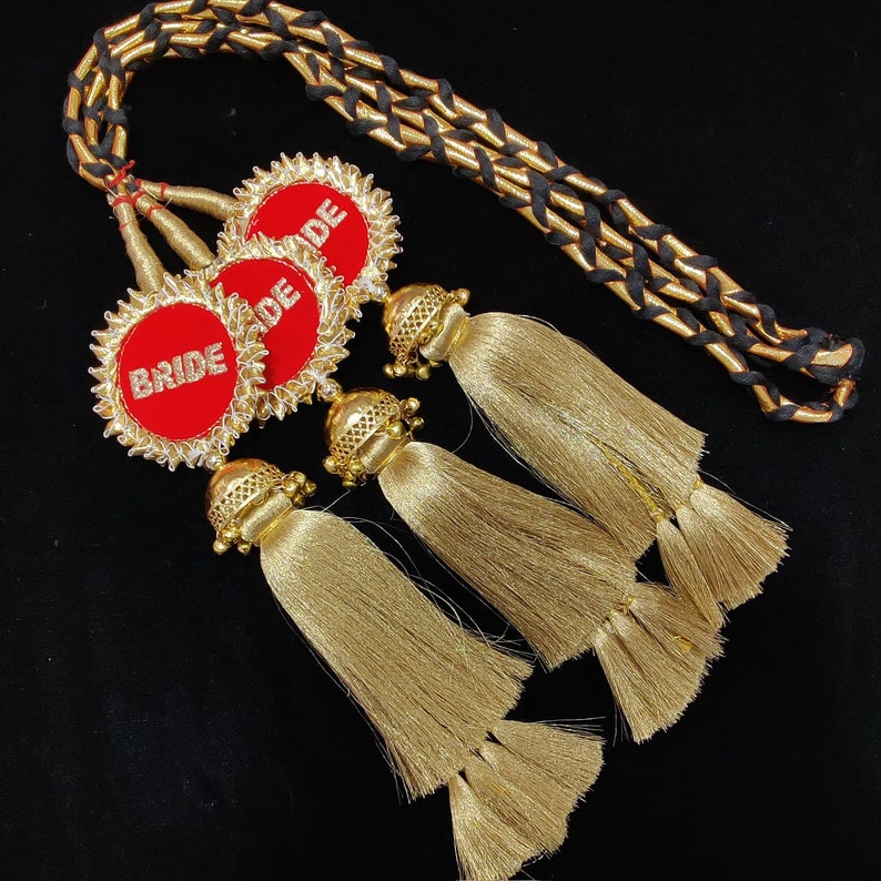 Punjabi Mirror Parandi / Paranda for Wedding / Mirror Parandi / Golden ...