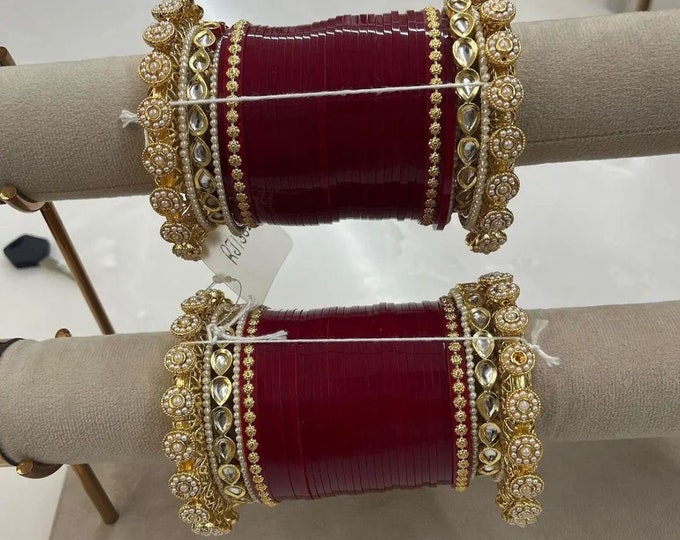 Indian Punjabi Sikh Wedding Bridal Chooda / Kundan Chooda / Bridal ...