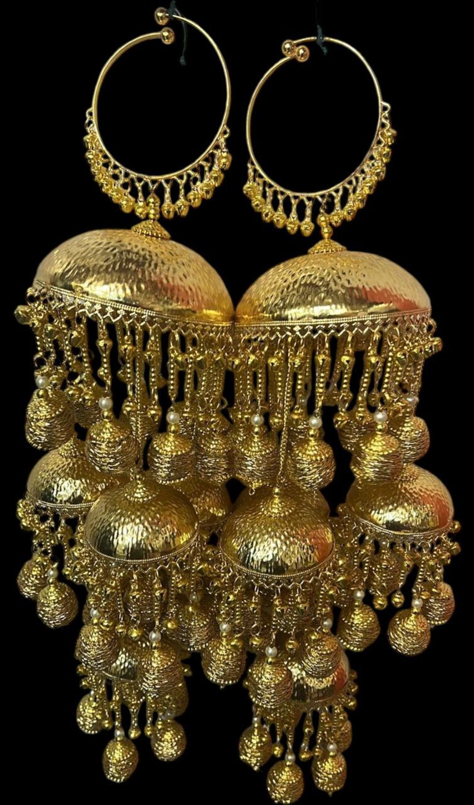 Punjabi Sikh Wedding Kaleera /punjabi Kaleera/ Antique Gold Kaleeras ...