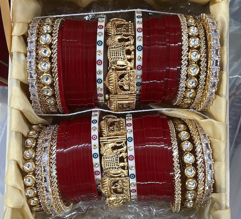 Indian Punjabi Sikh Wedding Chooda / Bridal Chooda/kundan Bangles ...
