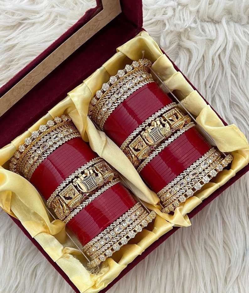 Indian Punjabi Sikh Wedding Chooda / Bridal Chooda/kundan Bangles ...
