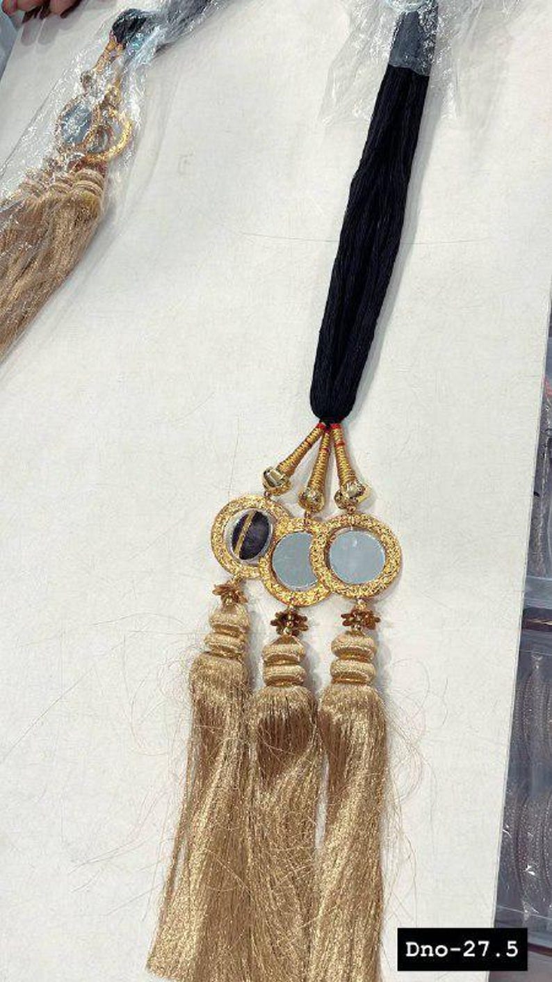 Punjabi Mirror Parandi / Paranda for Wedding / Mirror Parandi / Golden ...