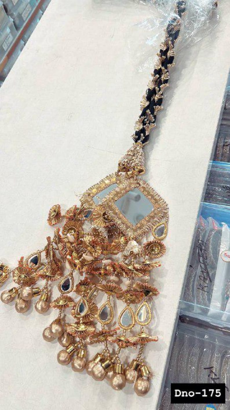 Punjabi Mirror Parandi / Paranda for Wedding / Mirror Parandi / Golden ...