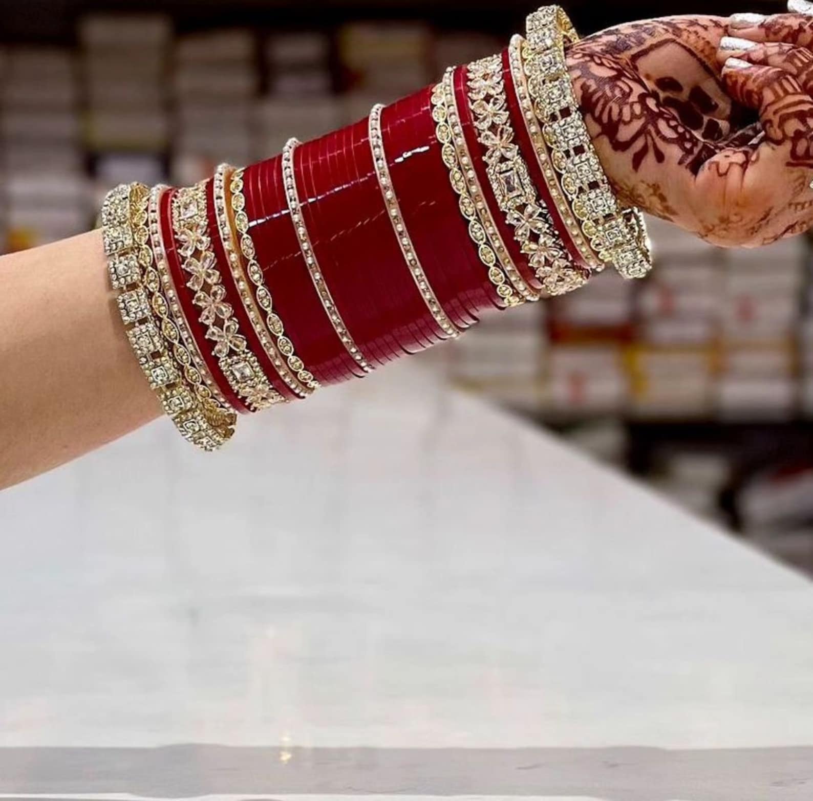 Indian Punjabi Sikh Wedding Bridal Chooda / Kundan Chooda / Bridal ...