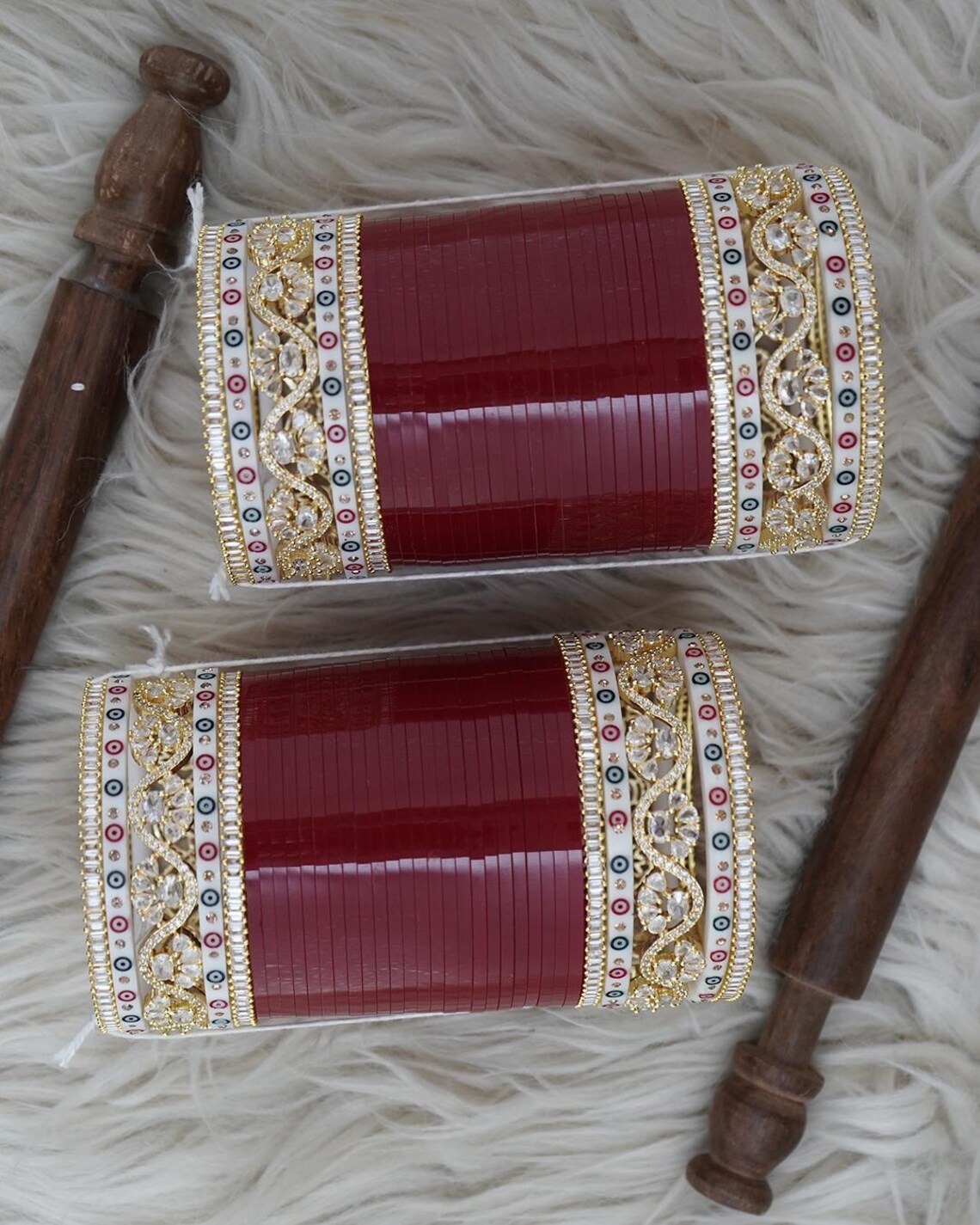 Indian Punjabi Sikh Wedding Bridal Chooda / Kundan Chooda / Bridal ...