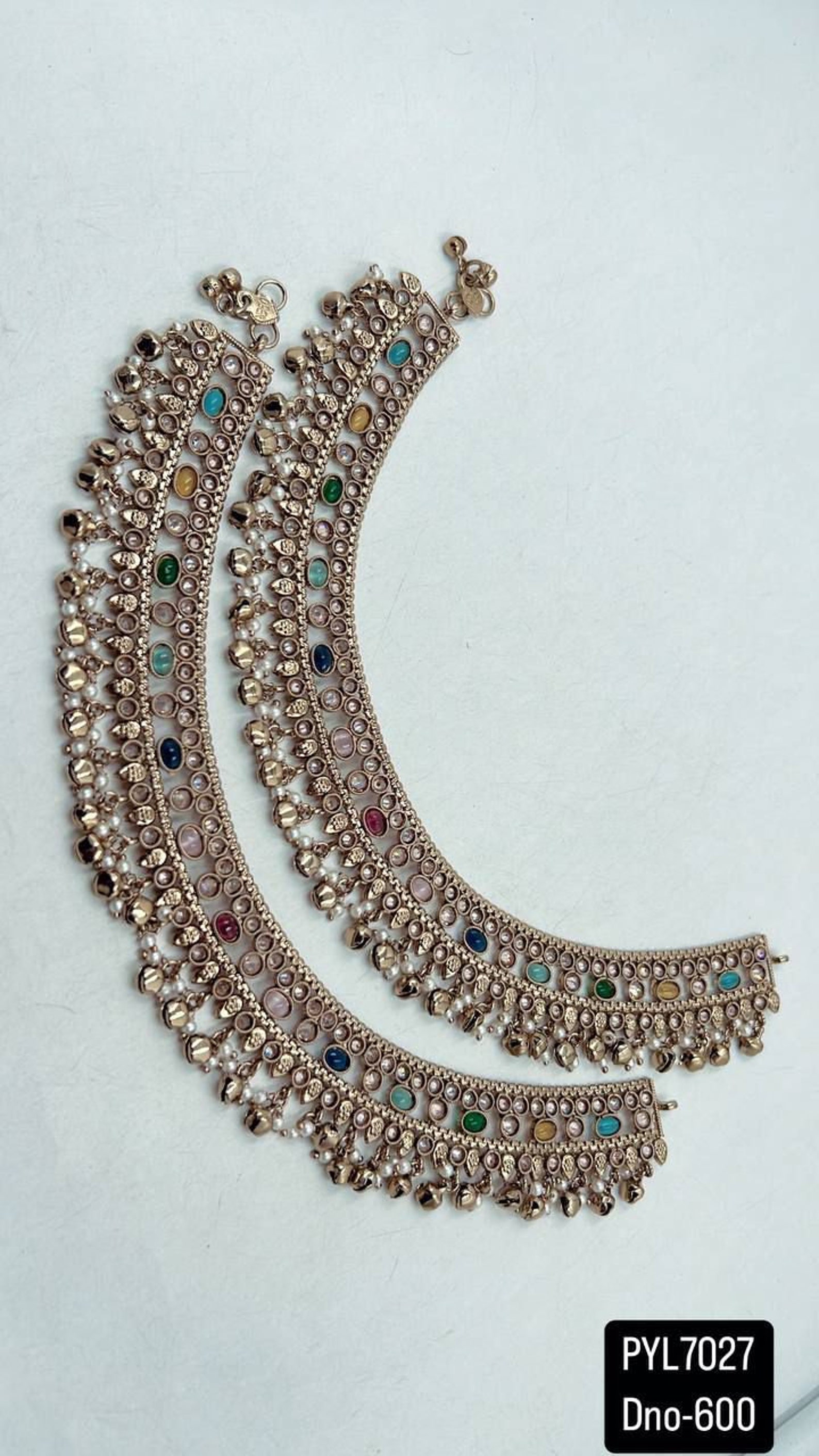 Indian Punjabi Wedding Anklets payal ,jhanjhar With Ghungroobridal ...