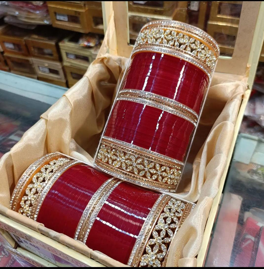 Indian Punjabi Sikh Wedding Bridal Chooda / Kundan Chooda / Bridal ...