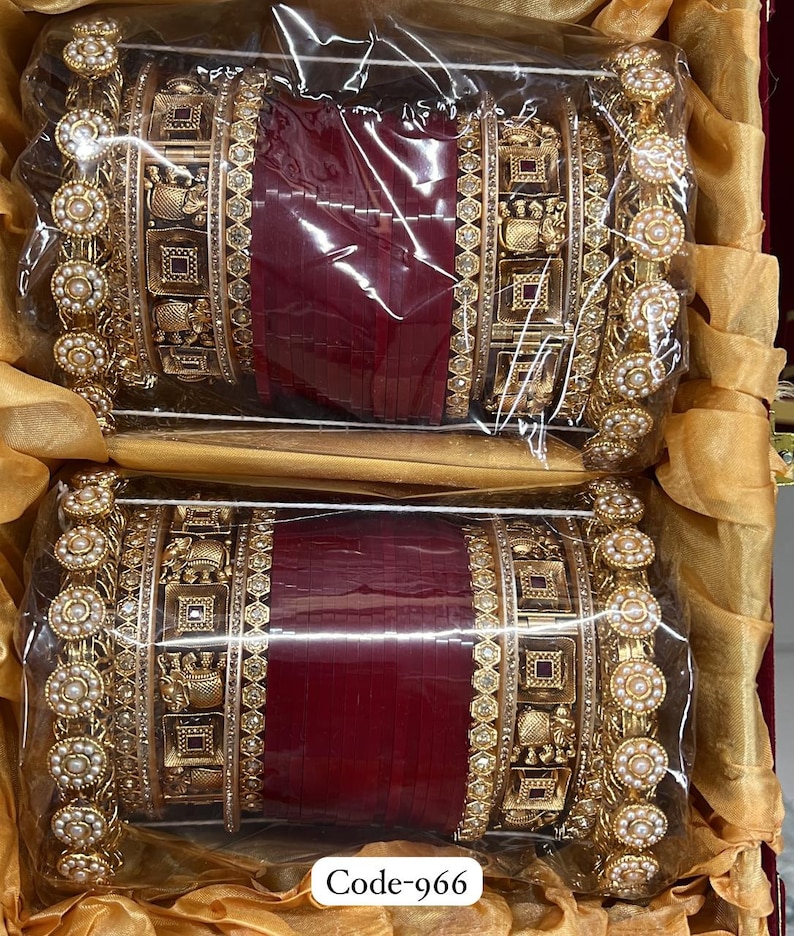 Indian Punjabi Sikh Wedding Chooda / Bridal Chooda/kundan Bangles ...