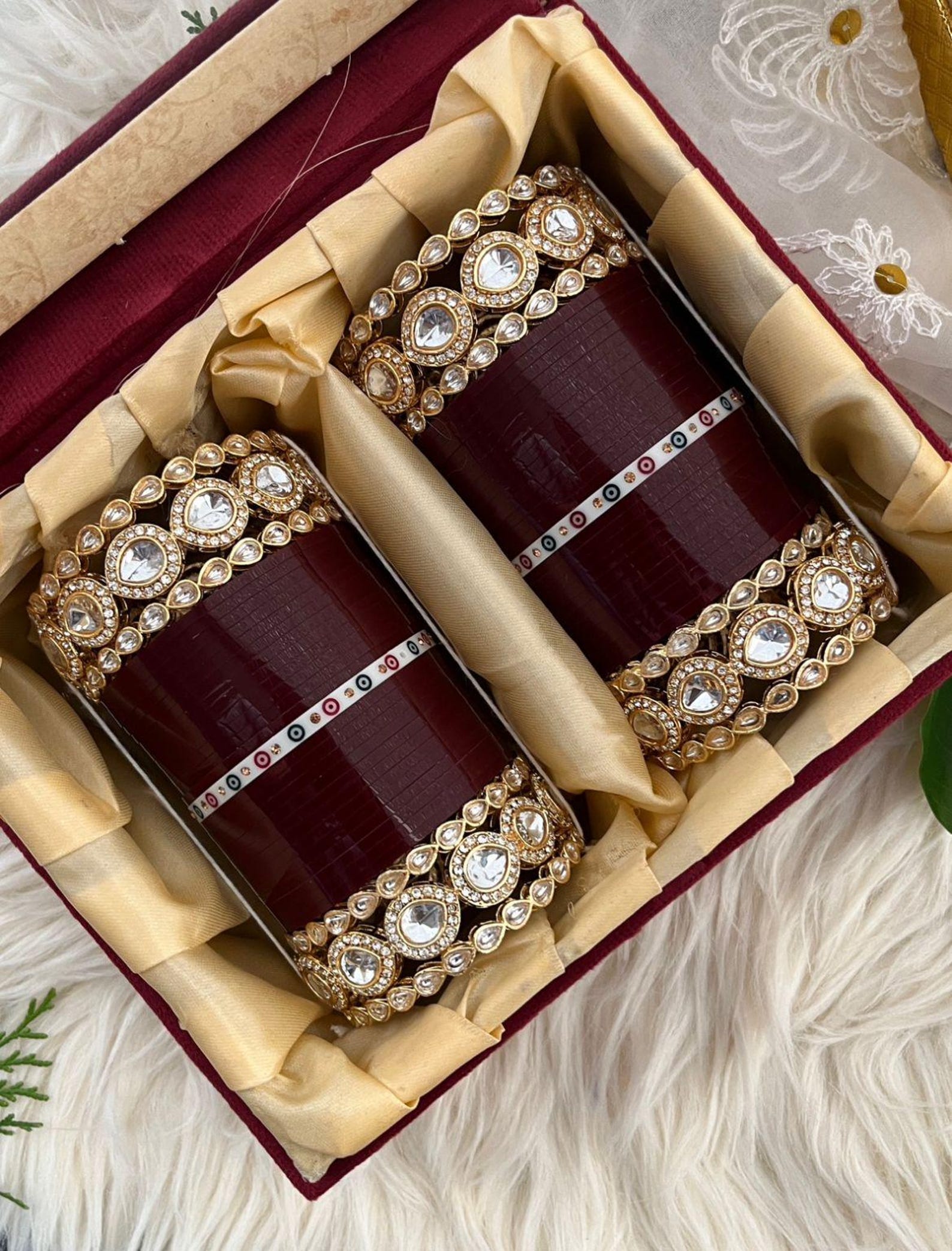 Indian Punjabi Sikh Wedding Bridal Chooda / Kundan Chooda / Bridal ...