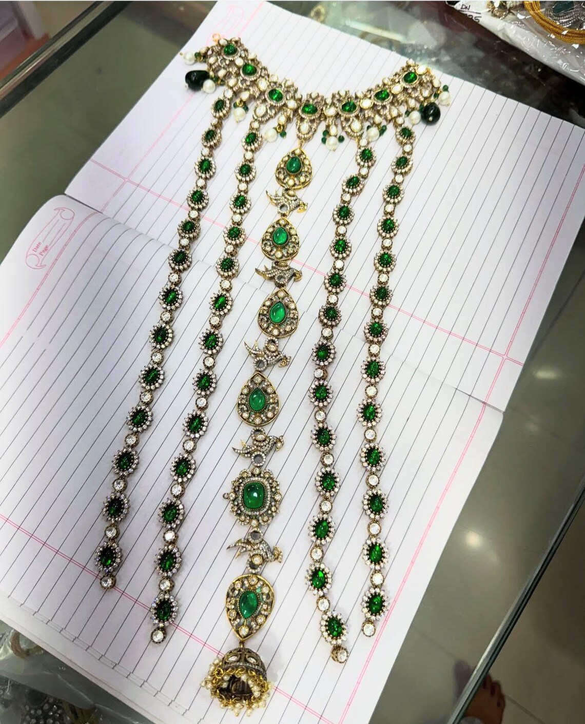 Handmade Indian Victorian Polki Hair Accessories / Kundan Gutt Hair ...