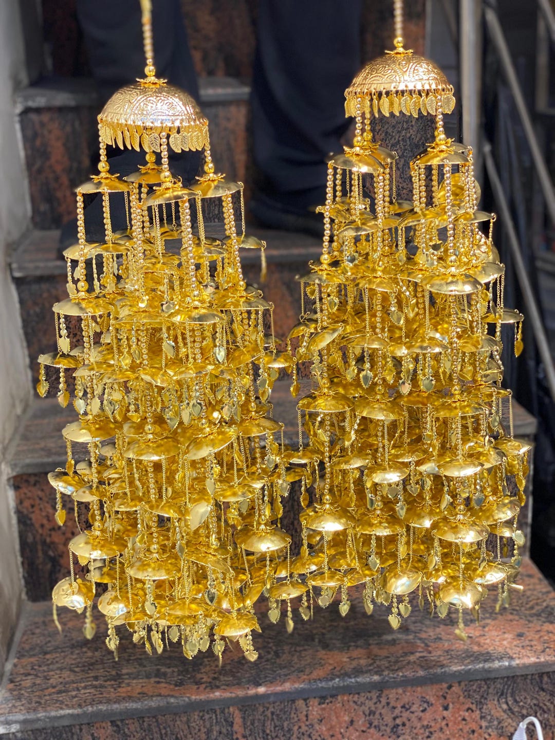 Indian Punjabi Gold Plated Kaleera /gold Plated Pippal Patti Wedding ...