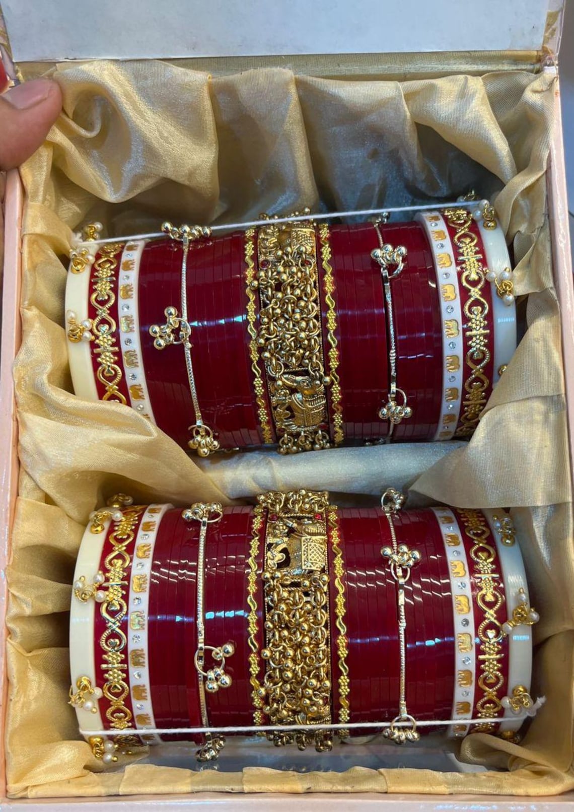Indian Bridal Chooda: Kundan Wedding Bangle Set - Etsy