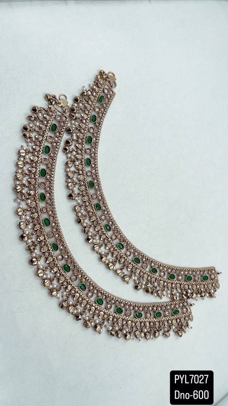 Indian Punjabi Wedding Anklets payal ,jhanjhar With Ghungroobridal ...