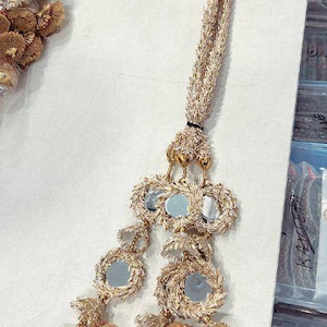 Punjabi Mirror Parandi / Paranda for Wedding / Mirror Parandi / Golden ...