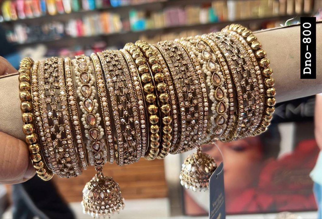 Indian Punjabi Kundan Gold Polki Bangle Set| Wedding Bangles/pakistani ...