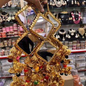 Punjabi Mirror Parandi / Paranda for Wedding / Mirror Parandi / Golden ...