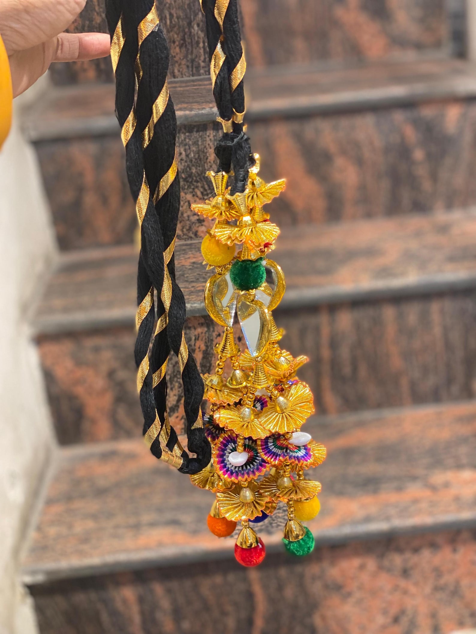 Punjabi Mirror Parandi / Paranda for Wedding / Mirror Parandi / Golden ...