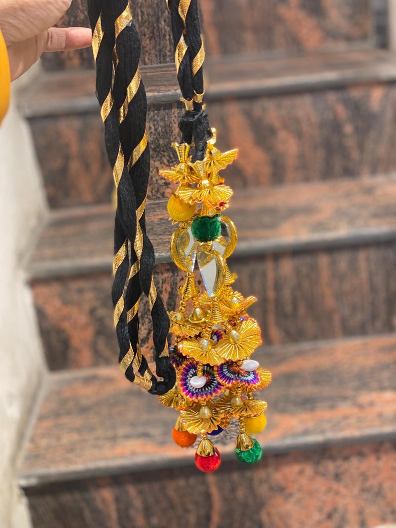 Punjabi Mirror Parandi / Paranda for Wedding / Mirror Parandi / Golden ...