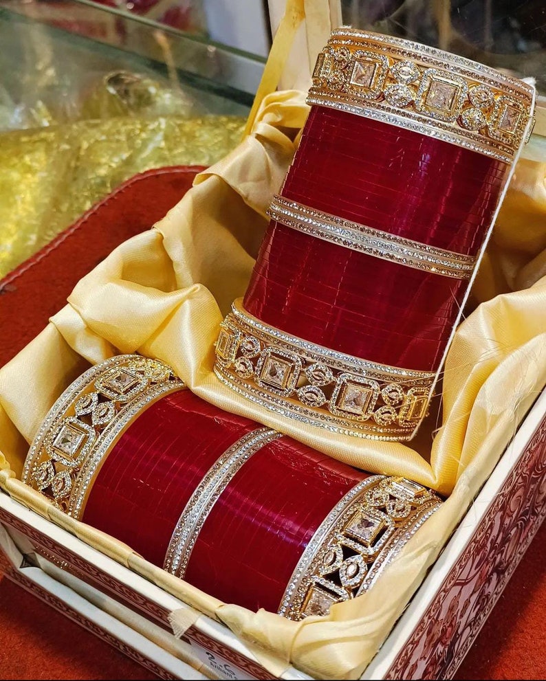 Indian Punjabi Sikh Wedding Bridal Chooda / Kundan Chooda / Bridal ...