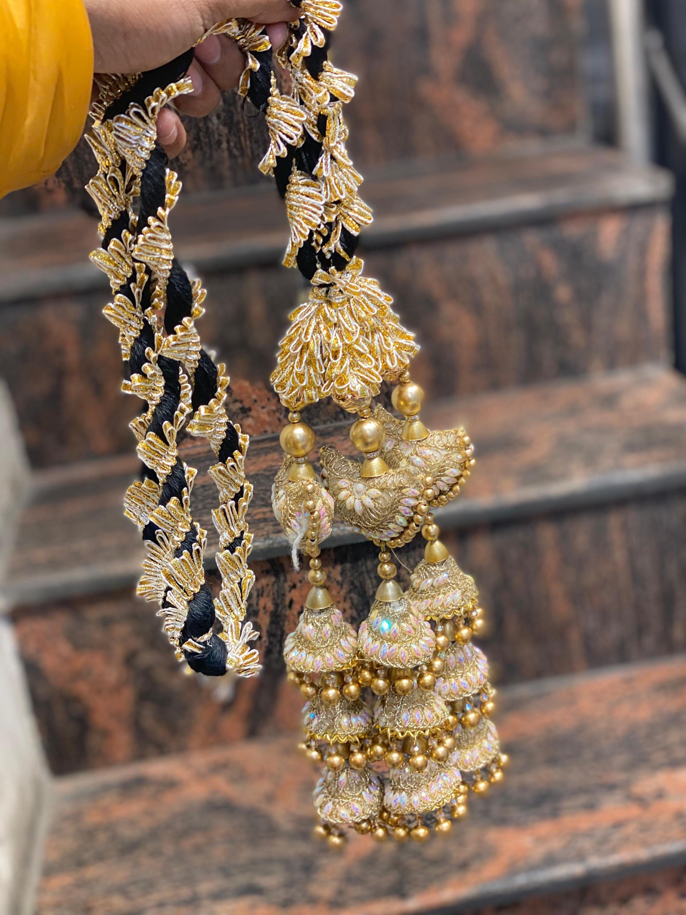 Punjabi Mirror Parandi / Paranda for Wedding / Mirror Parandi / Golden ...