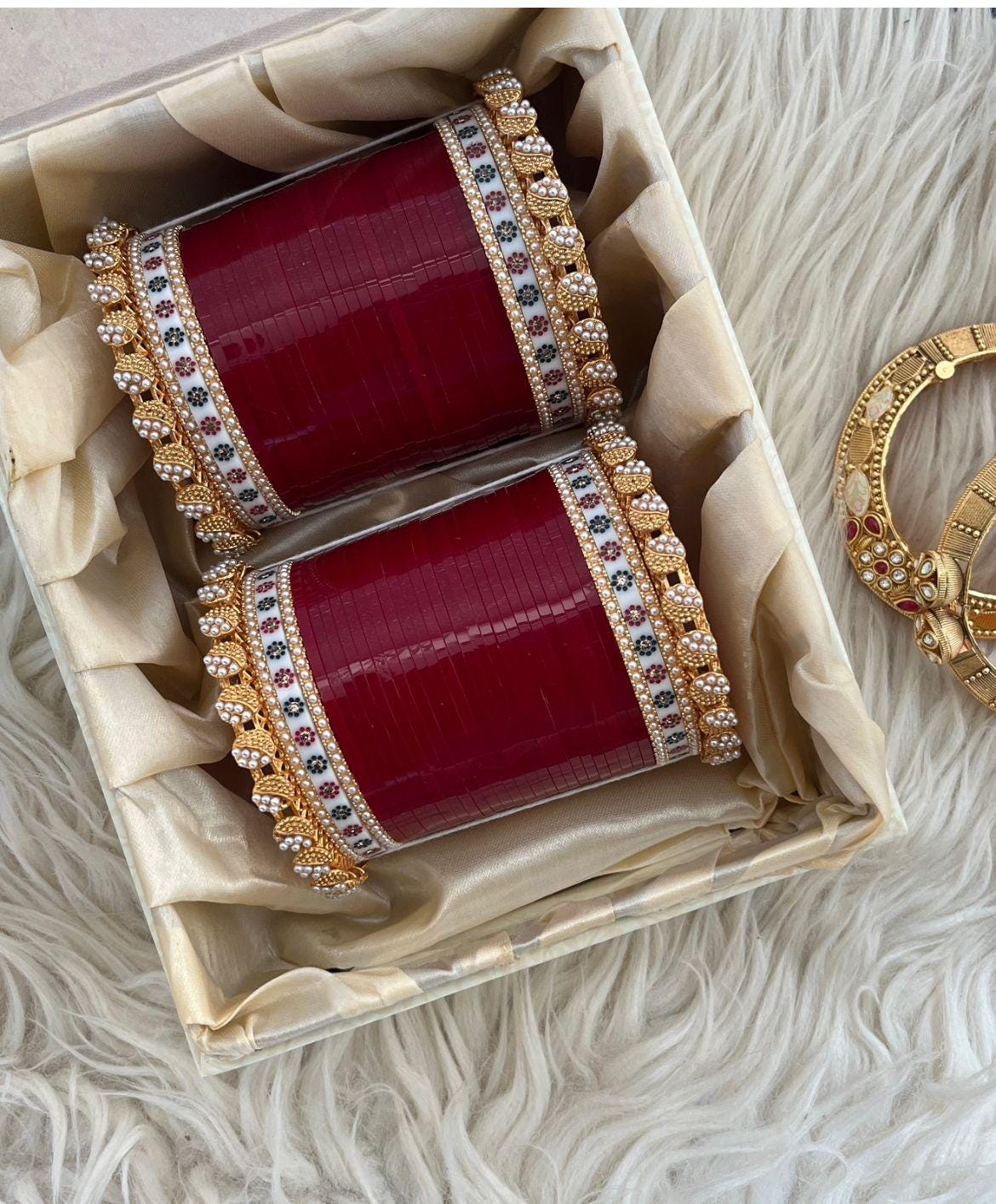 Indian Punjabi Sikh Wedding Bridal Chooda / Kundan Chooda / Bridal ...