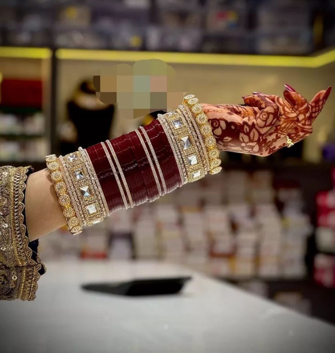 Indian Punjabi Sikh Wedding Bridal Chooda / Kundan Chooda / Bridal ...