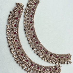 Indian Punjabi Wedding Anklets payal ,jhanjhar With Ghungroobridal ...