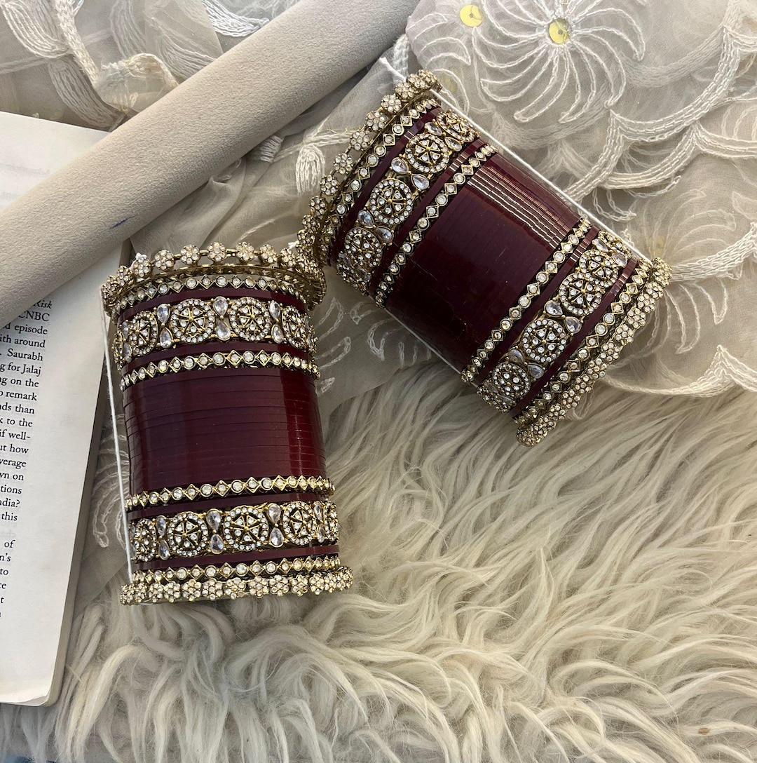 Indian Punjabi Sikh Wedding Bridal Chooda / Kundan Chooda / Bridal ...