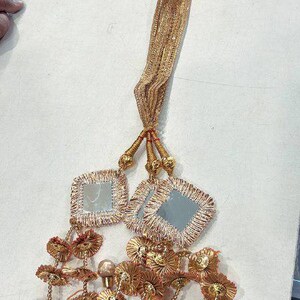 Punjabi Mirror Parandi / Paranda for Wedding / Mirror Parandi / Golden ...