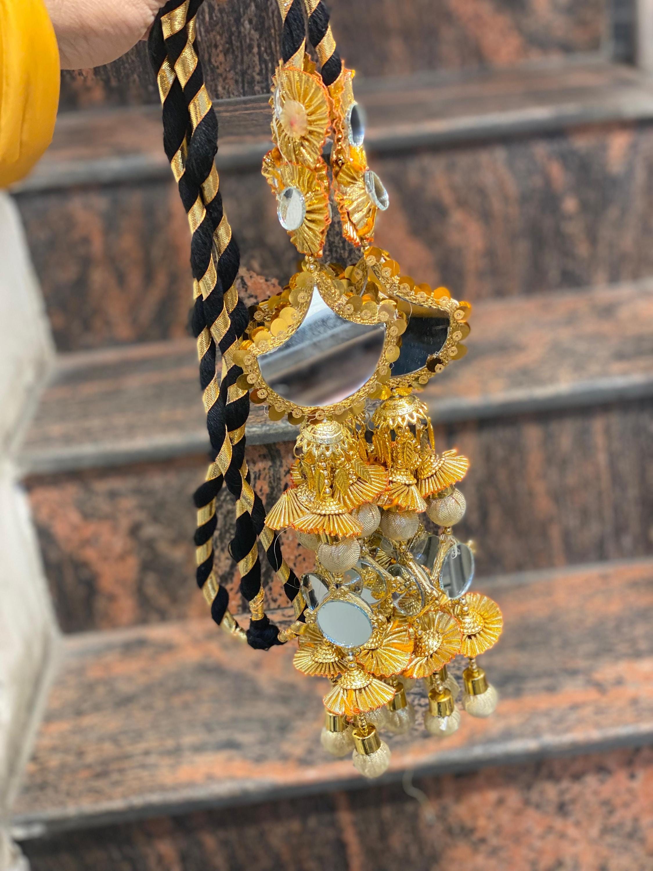 Punjabi Mirror Parandi / Paranda for Wedding / Mirror Parandi / Golden ...