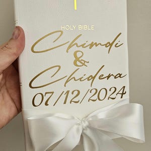 Personalised Bible | Custom Made | Add Any Name | White Bible | Gift ...