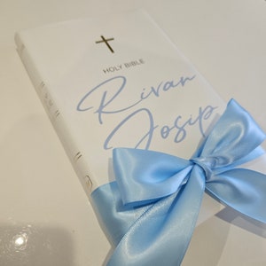 Personalised Bible | Custom Made | Add Any Name | White Bible | Gift ...