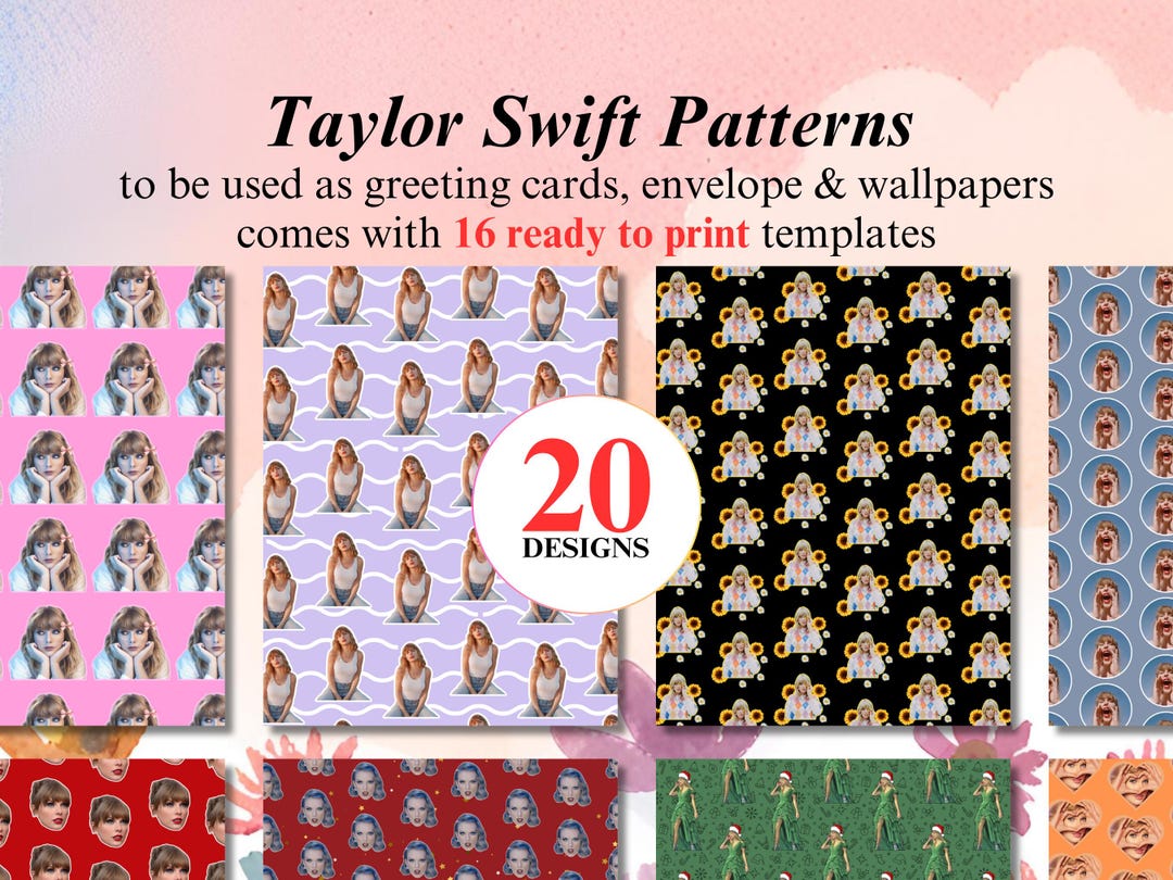 Taylor Swift Patterns for Holiday & Birthday Greetings, Desktop and ...
