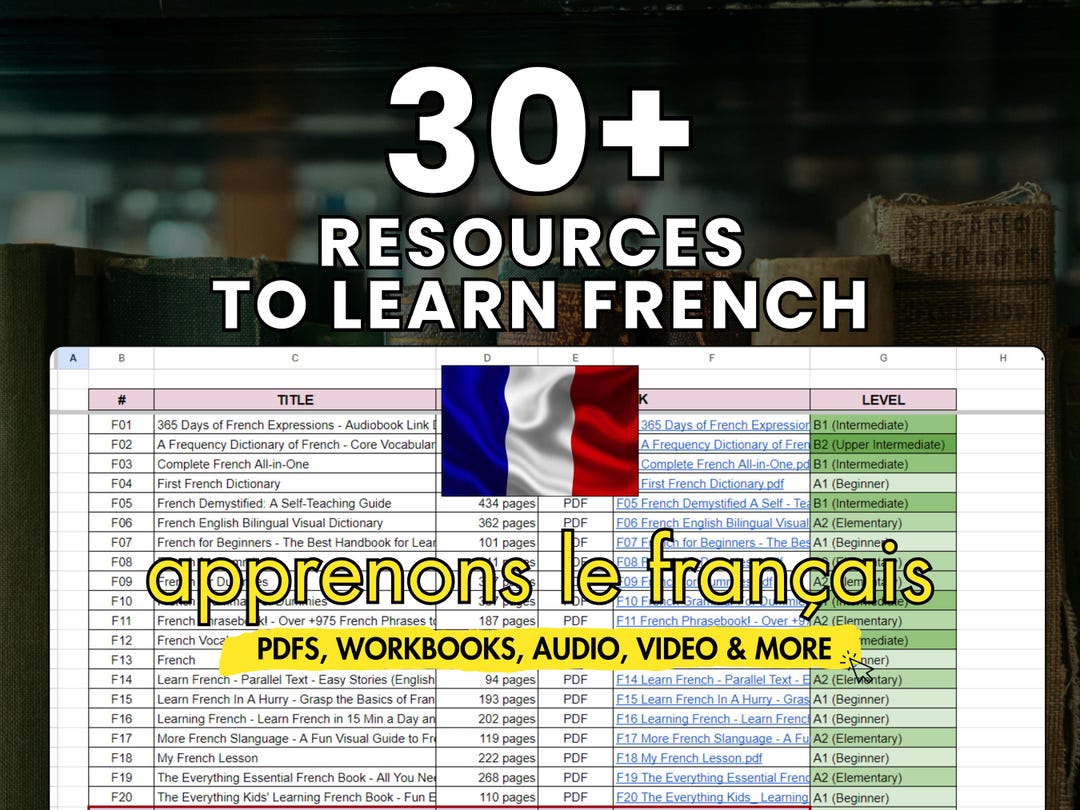30+ French Learning Bundle | Audio Lessons, Books, Pdfs, Worksheets ...