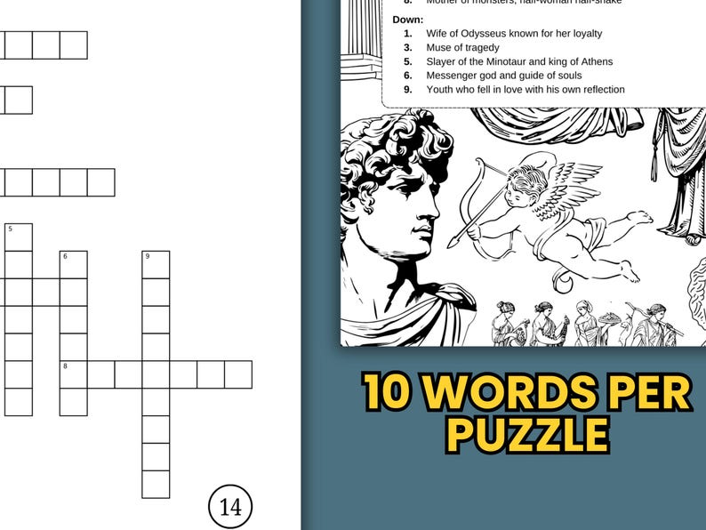 Greek Mythology Crossword Puzzles: 50 Ancient Greece Brain Games (PDF ...