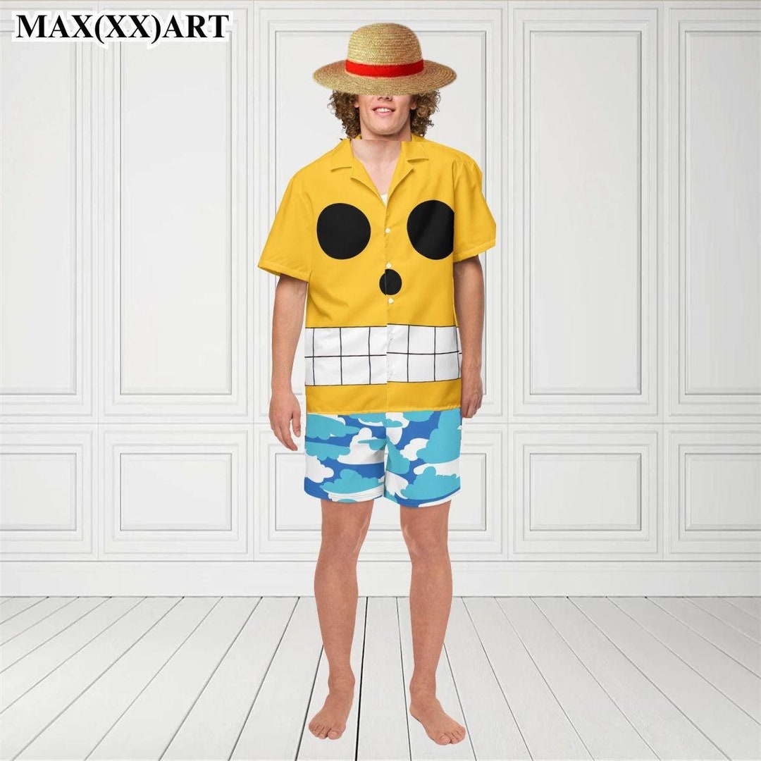 Unisex Luffy OP Movie Inspired Look Casual Anime Streetwear Yellow ...
