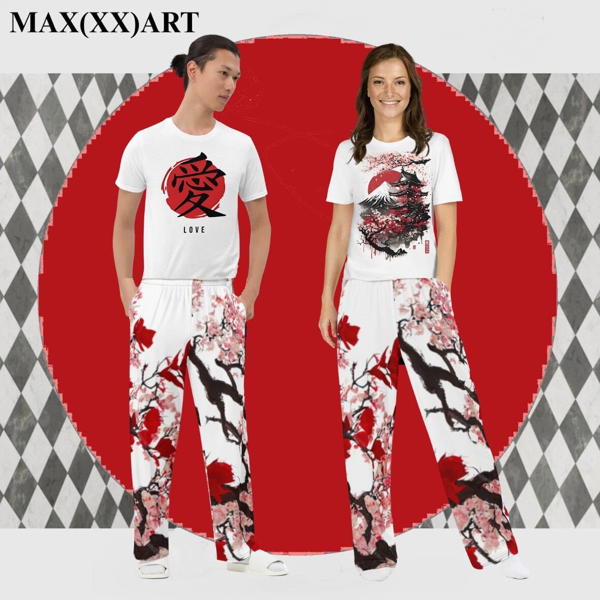 Traditional Japanese Art Full Set Sleeveless Crop Top Wide - Etsy