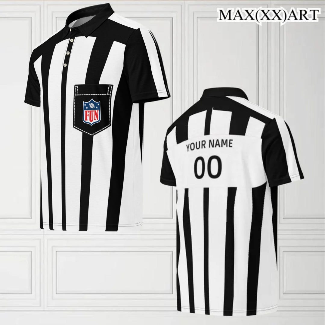 Custom Referee Football Club Shirt + Joggers American Football Fan Full ...