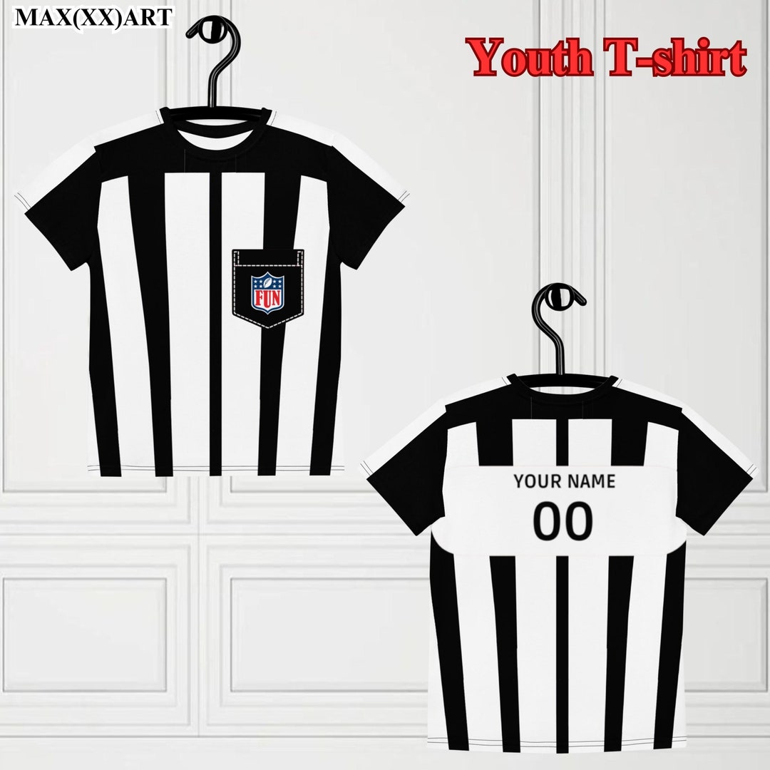 Custom Referee Kids + Youth Football Club Shirt American Football Fan ...