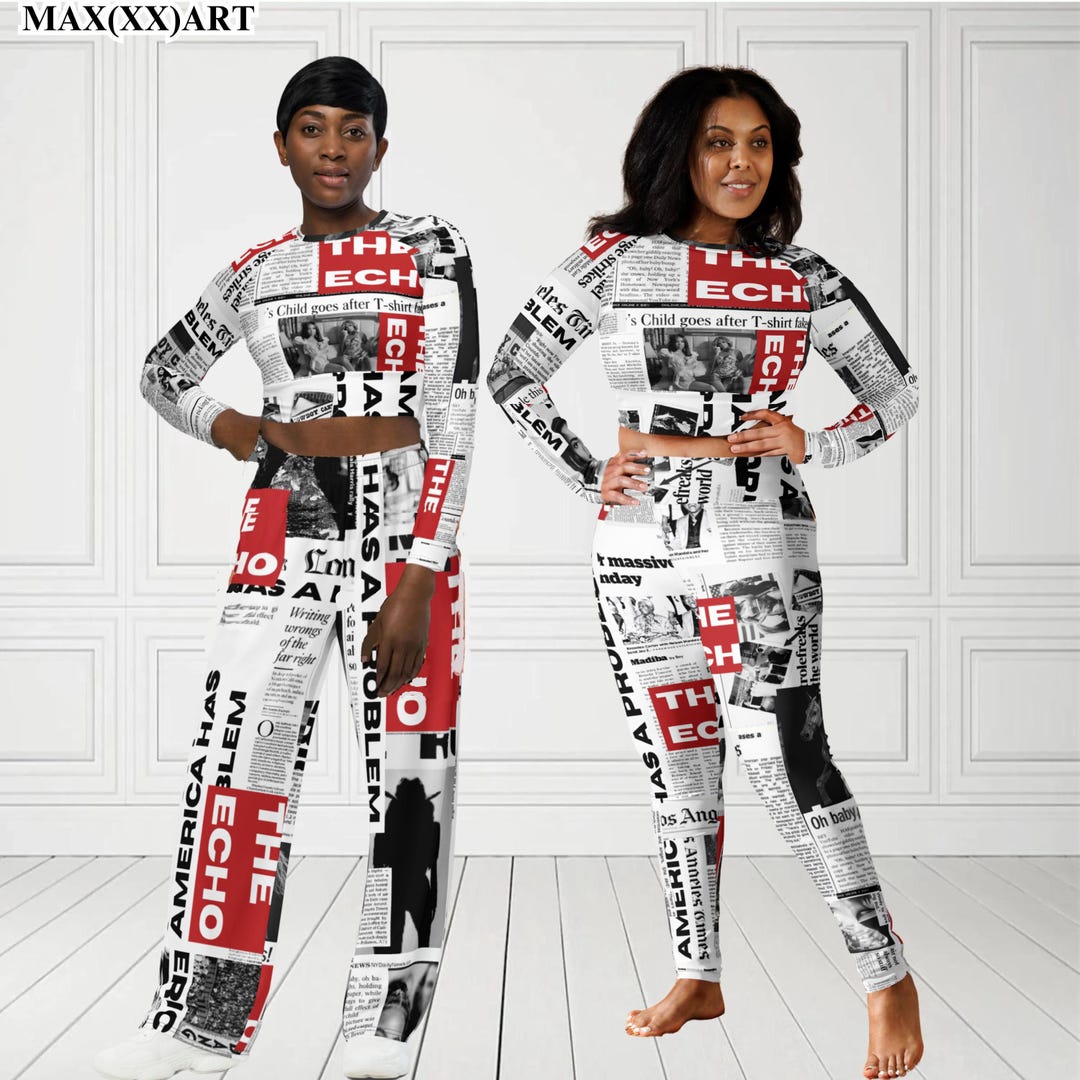 Blue & Be-inspired Newspaper Stage Outfit Fan Merch Concert Wear Be ...