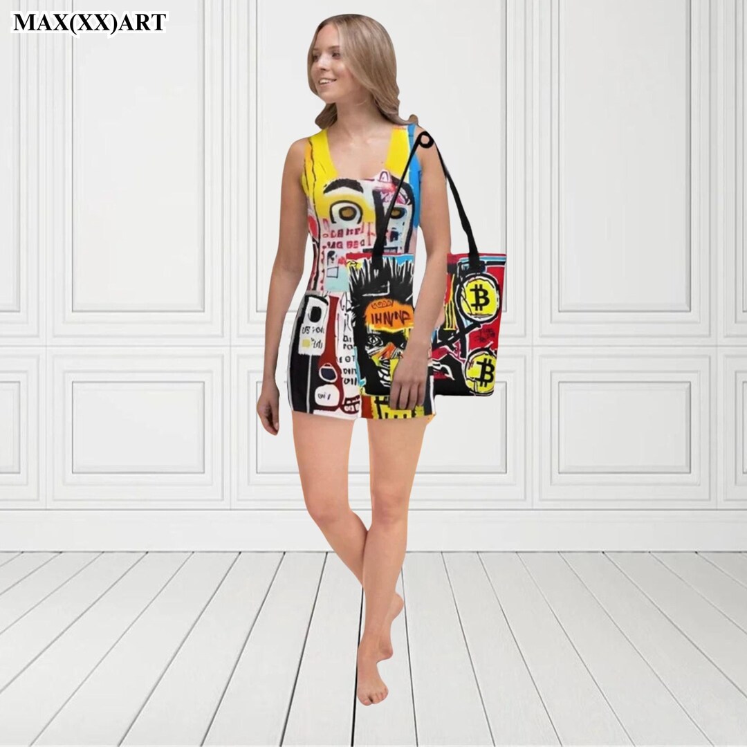 Basq' 2 Piece Set,edgy Rave Style Shorts + Women's Tanktop Tote Bag ...