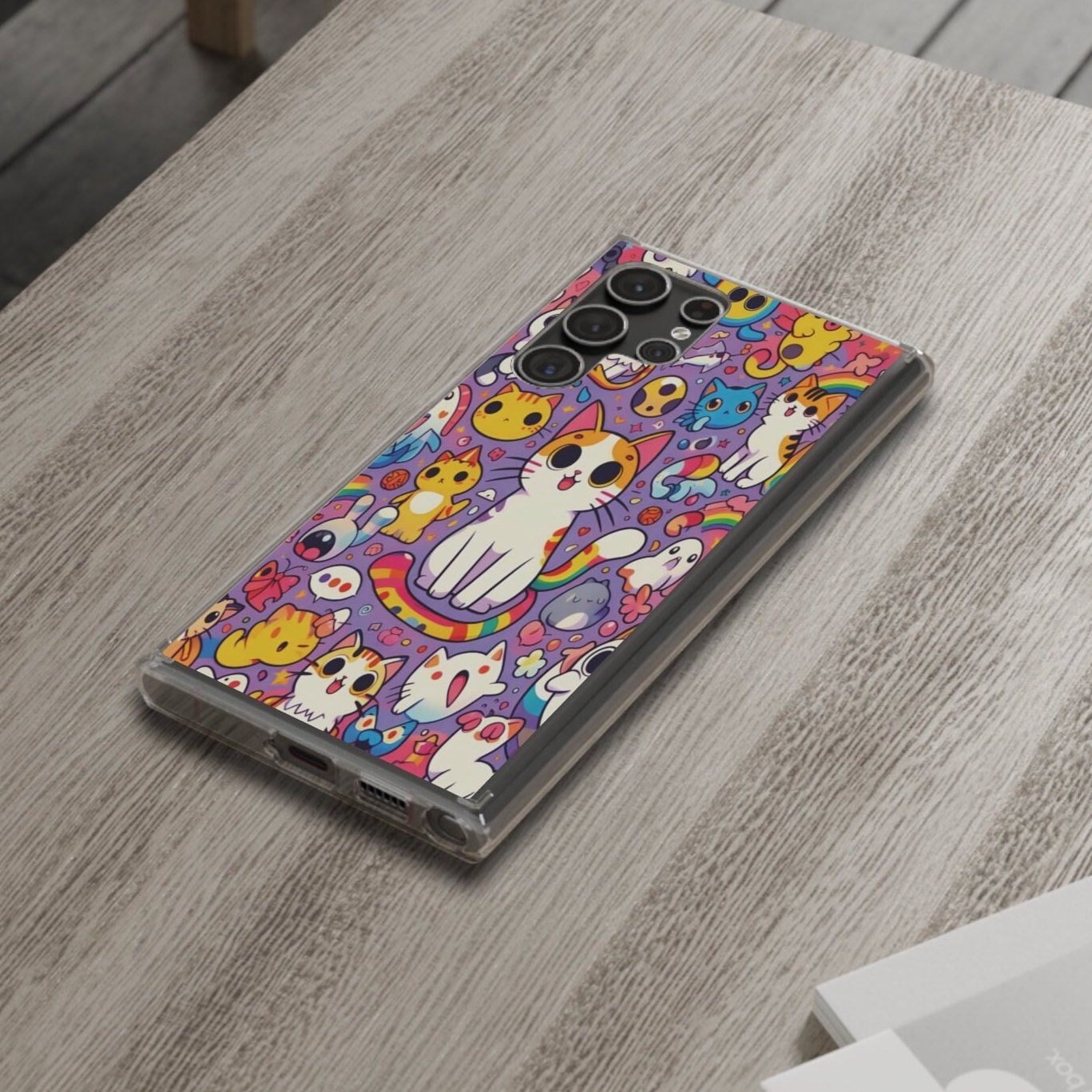 Kawaii Anime Little Cat Kitten Candy Color Phone Case for Samsung ...